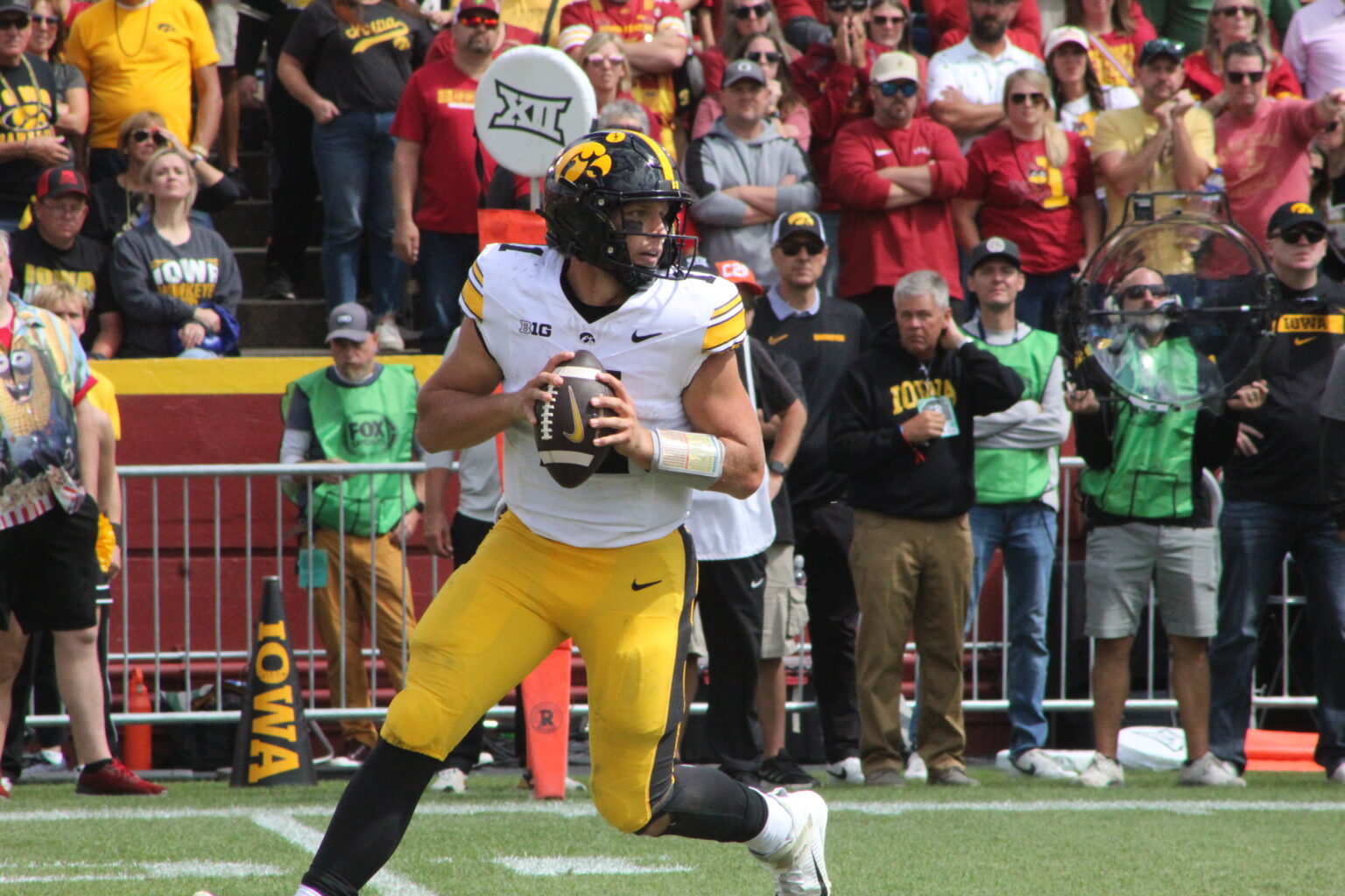 Mark Gronowski taking accountability for Iowa's loss at Iowa State ...